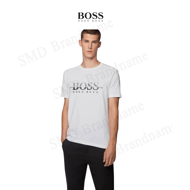 HUGO BOSS เสื้อยืดคอกลม รุ่น TEE 6' REGULAR FIT T-SHIRT IN WHITE Code ...