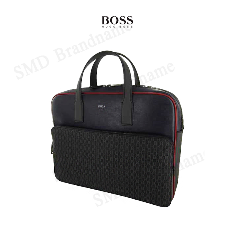 HUGO BOSS กระเป๋าถือนักธุรกิจมีสายสะพาย รุ่น Men's Black Metropole ...