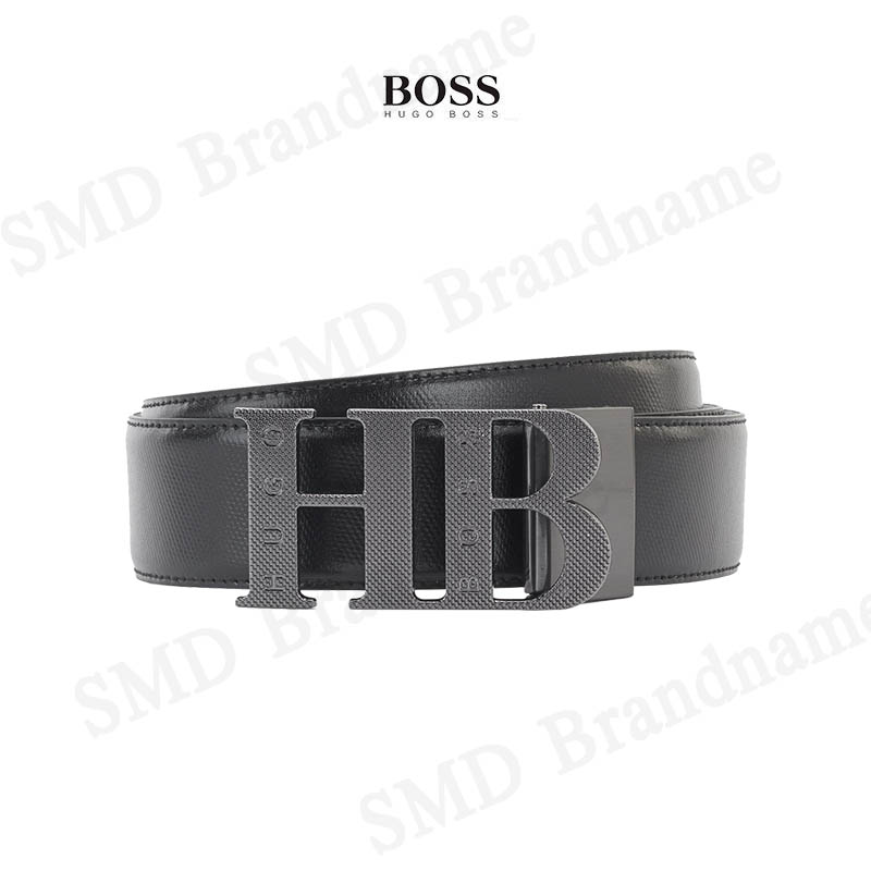 HUGO BOSS เข็มขัดผู้ชาย รุ่น REVERSIBLE LEATHER BELT WITH MILLED ...