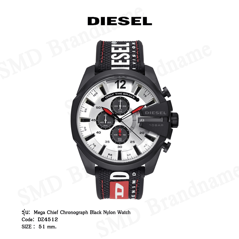 Diesel นาฬิกาข้อมือ รุ่น Mega Chief Chronograph Black Nylon Watch Code ...