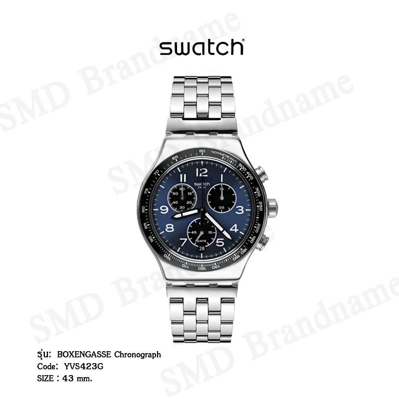 SWATCH นาฬิกาข้อมือ รุ่น BOXENGASSE Chronograph Code: YVS423G - SMD ...