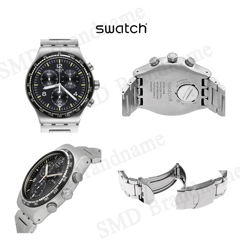 SWATCH นาฬิกาข้อมือ รุ่น Night Flight Chronograph Code: YVS444G - SMD ...