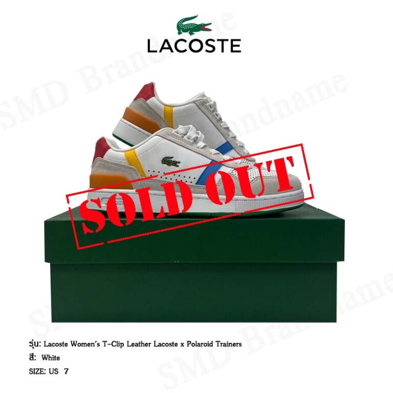 Lacoste รองเท้าผ้าใบ รุ่น Lacoste Women's T-Clip Leather Lacoste x Polaroid Trainers Code: 7 ...