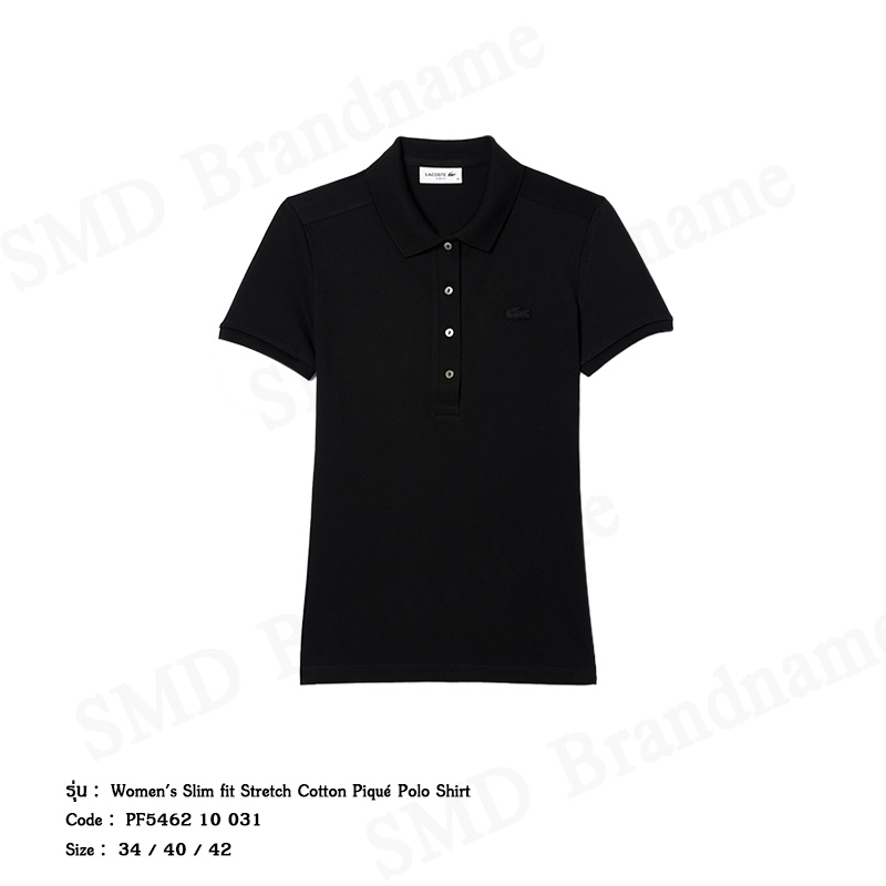 Lacoste เสื้อโปโลหญิง รุ่น Women's Slim fit Stretch Cotton Pique Polo ...