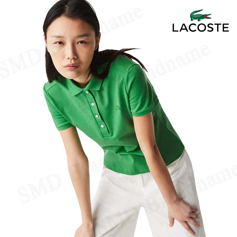 Lacoste เสื้อโปโลหญิง รุ่น Women's Slim fit Stretch Cotton Pique Polo ...