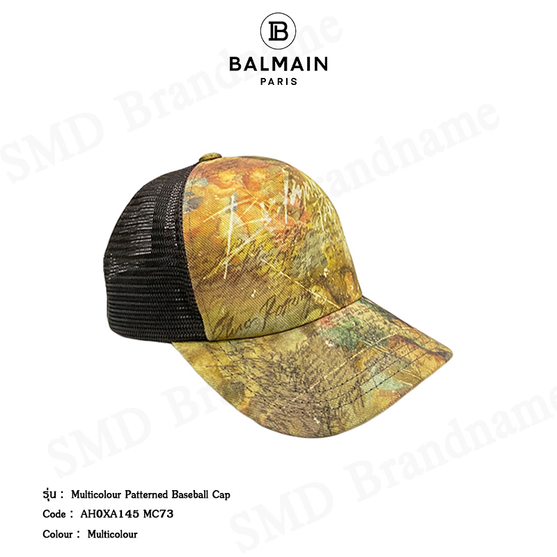 Balmain หมวกแก๊ป รุ่น Multicolour Patterned Baseball Cap Code: AH0XA145 ...