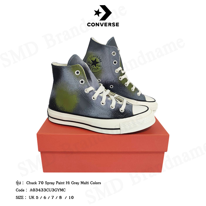 Converse รองเท้าผ้าใบ รุ่น Chuck 70 Spray Paint Hi Grey Multi Colors ...