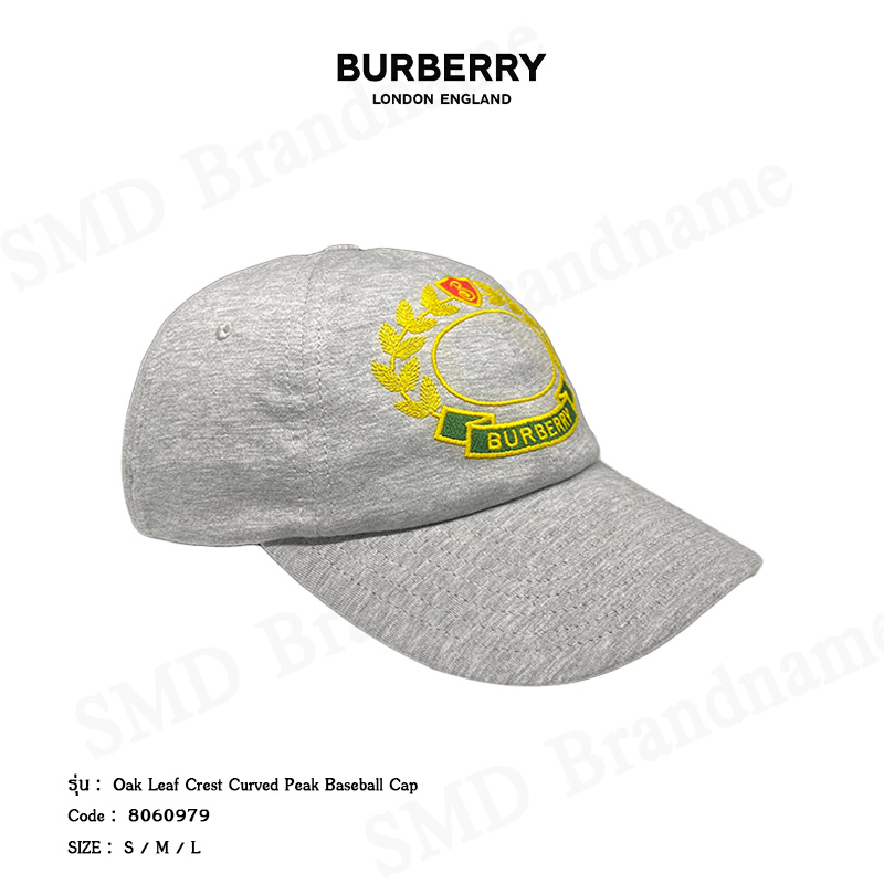 Burberry หมวกแก็ป รุ่น Oak Leaf Crest Curved Peak Baseball Cap Code ...