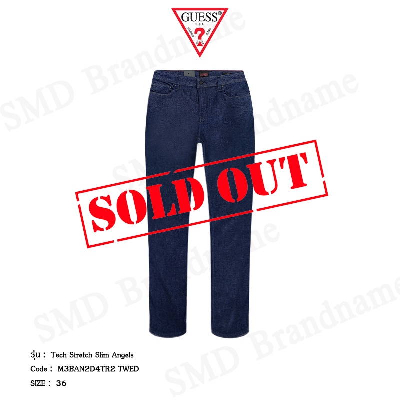 Guess กางเกงยีนส์ขายาว รุ่น Tech stretch Slim Angels Code: M3BAN2D4TR2 ...
