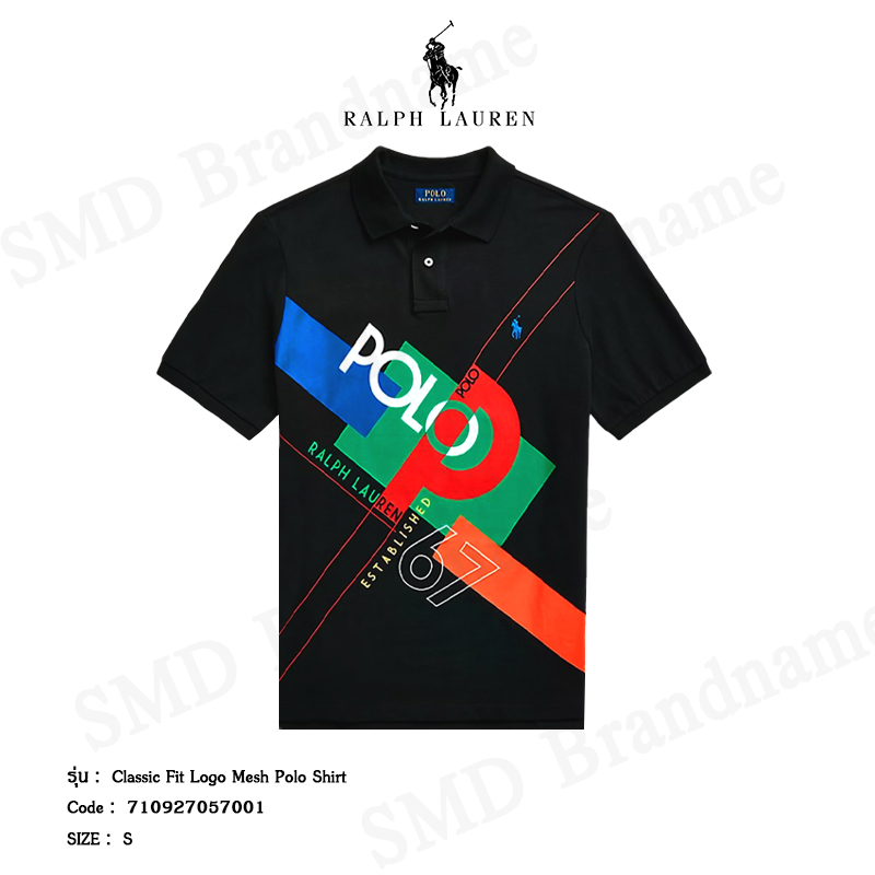Polo Ralph Lauren เสื้อโปโล รุ่น Classic Fit Logo Mesh Polo Shirt Code ...