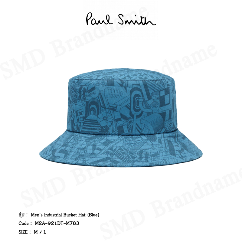 Paul Smith หมวกบัคเก็ต รุ่น Men's Industrial Bucket Hat (Blue) Code ...