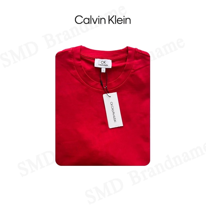 CK Calvin Klein เสื้อยืดคอกลม รุ่น T-Shirt Logo Screen (Red) Code ...