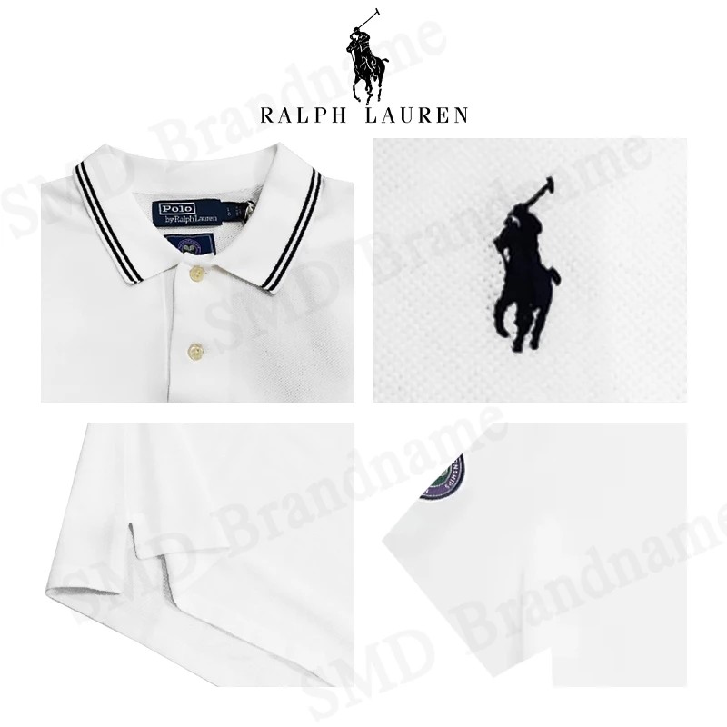 Polo Ralph Lauren เสื้อโปโล รุ่น Wimbledon Cotton Polo-Collar Sweater ...