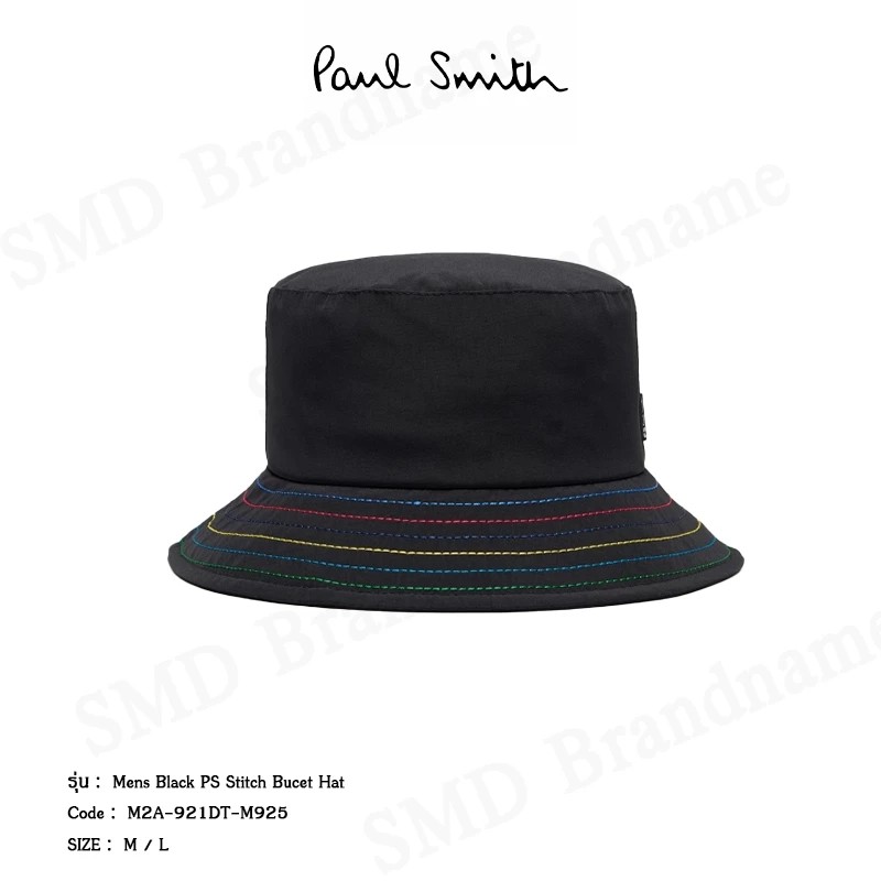 Paul Smith หมวกบัคเก็ต รุ่น Mens Black PS Stitch Bucet Hat Code: M2A ...