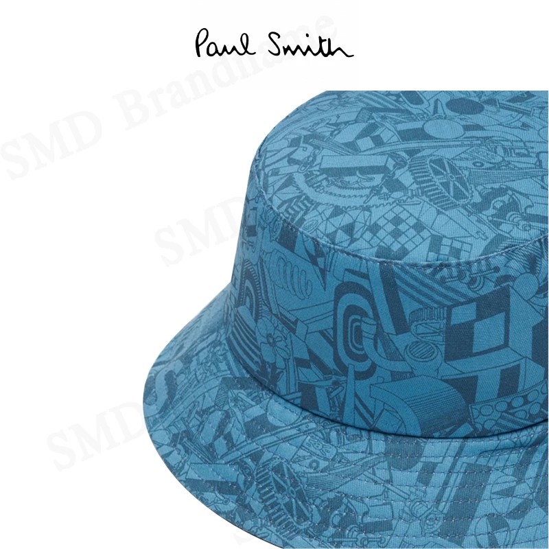 Paul Smith หมวกบัคเก็ต รุ่น Men's Industrial Bucket Hat (Blue) Code ...
