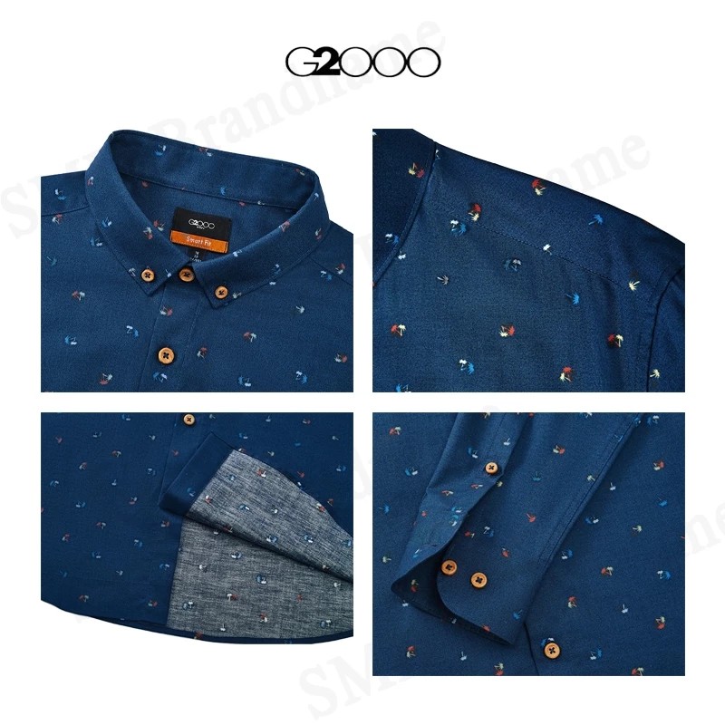 G2000 เสื้อเชิ้ตแขนยาวผู้ชาย รุ่น Men Clothing Cotton Oxford Palm Tree ...