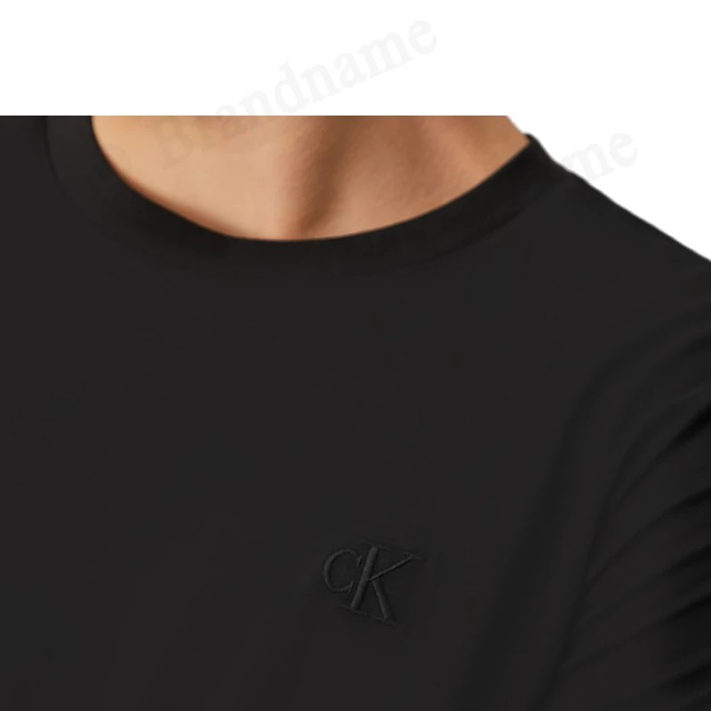 Calvin Klein เสื้อยืดคอกลมผู้ชาย รุ่น Core Smooth Cotton Monogram Tee ...
